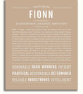 Fionn | Name Art Print – Name Stories