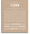 Fionn | Name Art Print – Name Stories