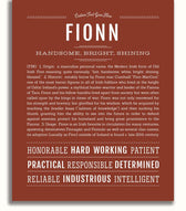 Fionn | Name Art Print – Name Stories