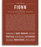 Fionn | Name Art Print – Name Stories