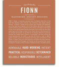 Fionn | Name Art Print – Name Stories
