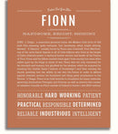 Fionn | Name Art Print – Name Stories
