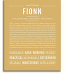 Fionn | Name Art Print – Name Stories