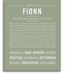 Fionn | Name Art Print – Name Stories