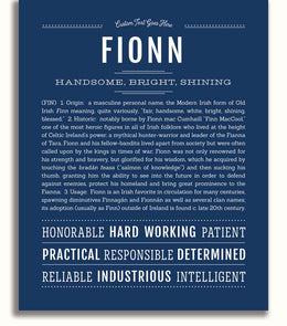 Fionn | Name Art Print – Name Stories