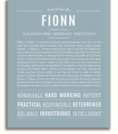 Fionn | Name Art Print – Name Stories
