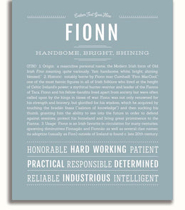 Fionn | Name Art Print – Name Stories