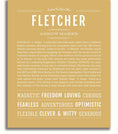 Fletcher Personalized Name Meaning Art Prints – Name Stories