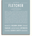 Fletcher | Name Art Print – Name Stories