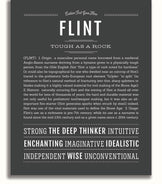 Flint | Name Art Print – Name Stories
