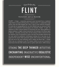 Flint | Name Art Print – Name Stories