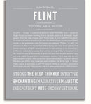 Flint | Name Art Print – Name Stories