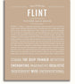 Flint | Name Art Print – Name Stories