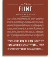 Flint | Name Art Print – Name Stories