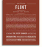 Flint | Name Art Print – Name Stories