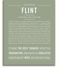 Flint | Name Art Print – Name Stories