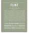Flint | Name Art Print – Name Stories