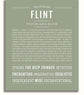 Flint | Name Art Print – Name Stories