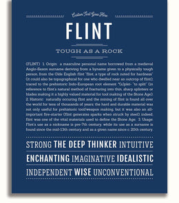 Flint | Name Art Print – Name Stories