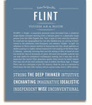 Flint | Name Art Print – Name Stories