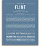 Flint Personalized Name Meaning Art Prints – Name Stories