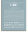 Flint Personalized Name Meaning Art Prints – Name Stories