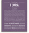 Flora Personalized Name Meaning Art Prints – Name Stories