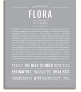 Flora Personalized Name Meaning Art Prints – Name Stories