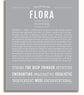 Flora Personalized Name Meaning Art Prints – Name Stories