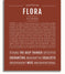 Flora Personalized Name Meaning Art Prints – Name Stories