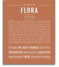 Flora Personalized Name Meaning Art Prints – Name Stories