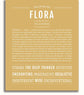 Flora Personalized Name Meaning Art Prints – Name Stories
