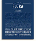 Flora Personalized Name Meaning Art Prints – Name Stories