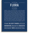 Flora Personalized Name Meaning Art Prints – Name Stories