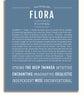 Flora Personalized Name Meaning Art Prints – Name Stories