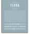 Flora Personalized Name Meaning Art Prints – Name Stories