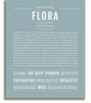Flora Personalized Name Meaning Art Prints – Name Stories