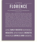 Florence | Name Art Print – Name Stories