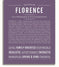 Florence | Name Art Print – Name Stories