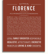 Florence | Name Art Print – Name Stories