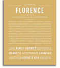 Florence | Name Art Print – Name Stories