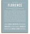 Florence | Name Art Print – Name Stories