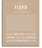 Floyd Personalized Name Meaning Art Prints – Name Stories