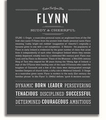 Flynn | Name Art Print – Name Stories