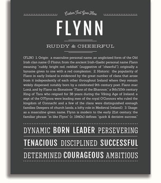 Flynn | Name Art Print – Name Stories