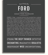 Ford | Name Art Print – Name Stories