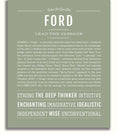 Ford | Name Art Print – Name Stories