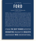 Ford Personalized Name Meaning Art Prints – Name Stories