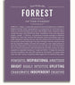 Forrest | Name Art Print - Personalized Custom Gifts – Name Stories