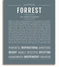 Forrest | Name Art Print - Personalized Custom Gifts – Name Stories